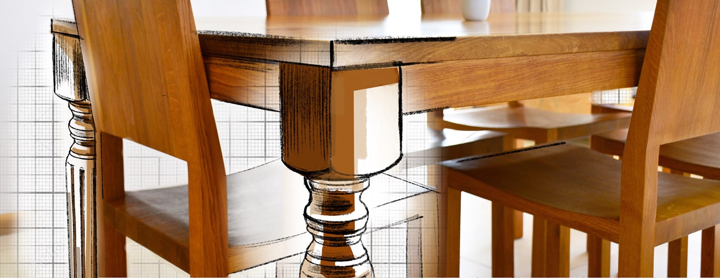 Wooden Table Legs & Posts | Fancy Table Legs