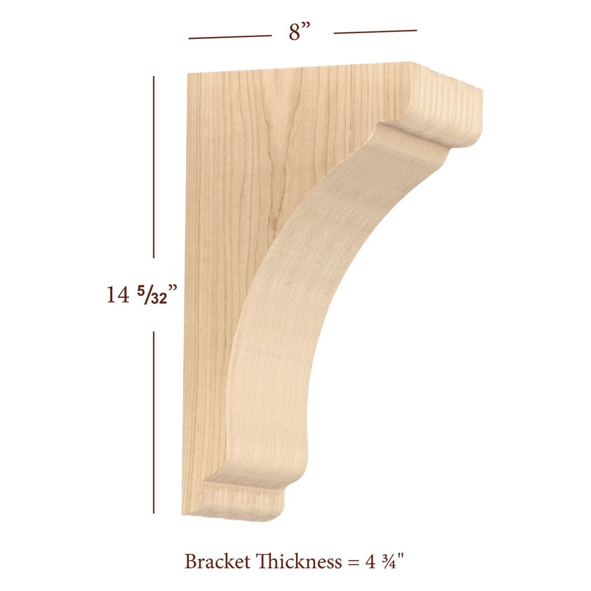 Large Scalloped Solid Wood Bar Bracket – Fancy Table Legs