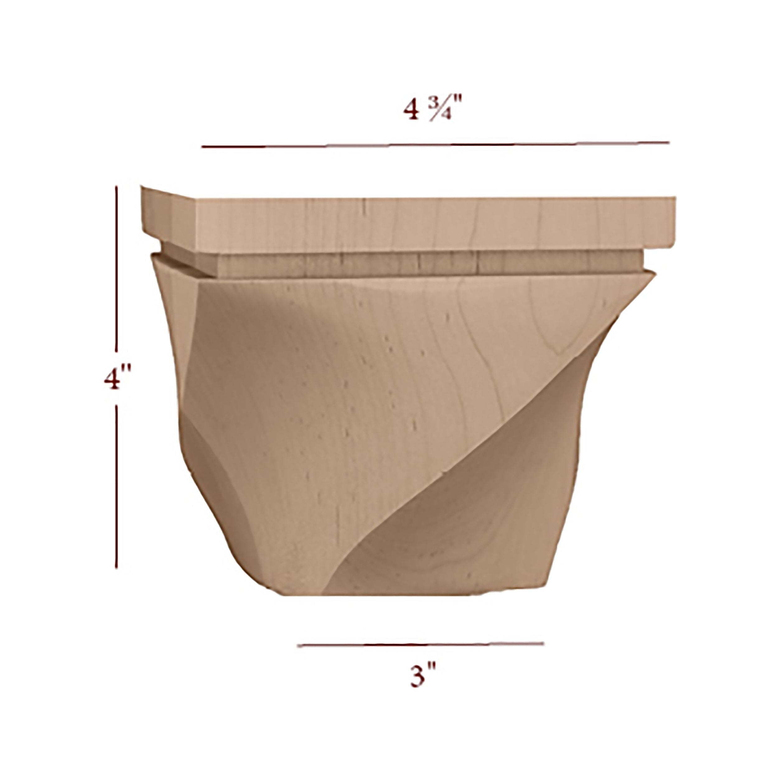 Large Helix Left Twist 4" Tall Cabinet Bun Foot – Fancy Table Legs