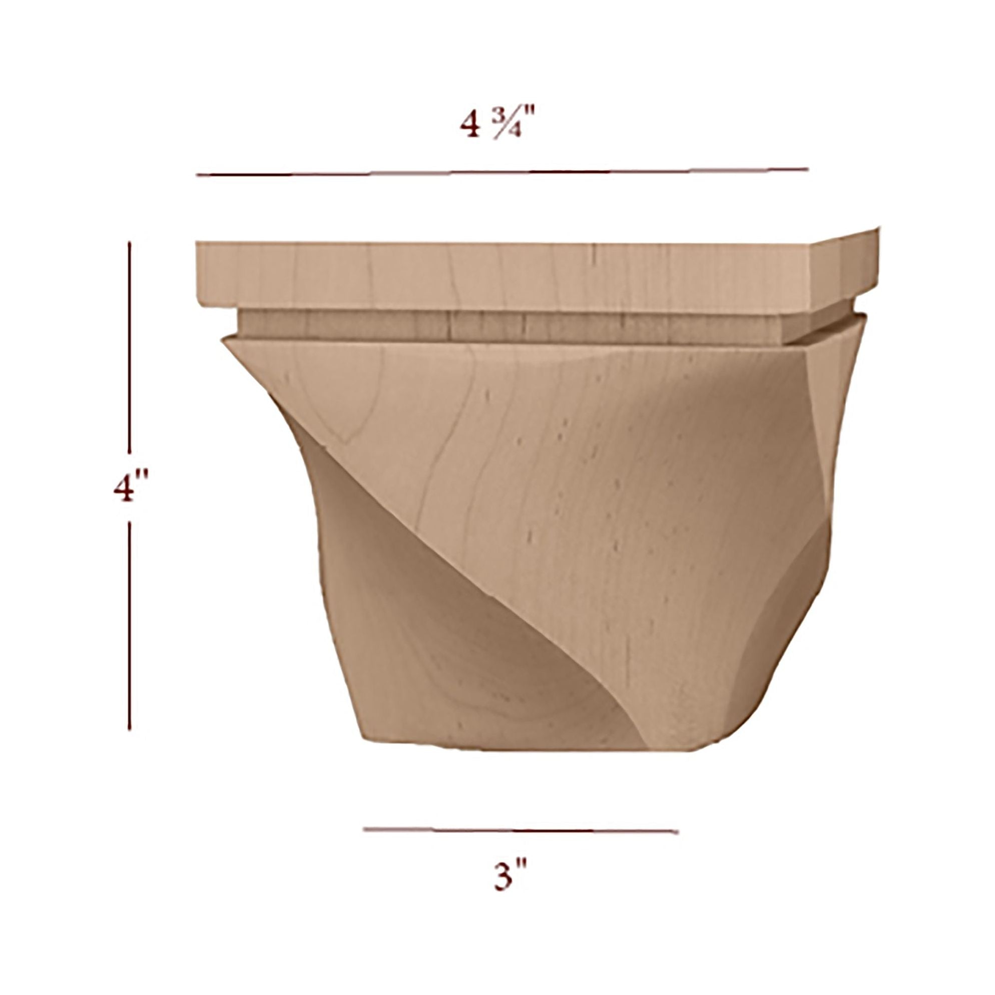 Large Helix Right Twist 4" Tall Cabinet Bun Foot – Fancy Table Legs