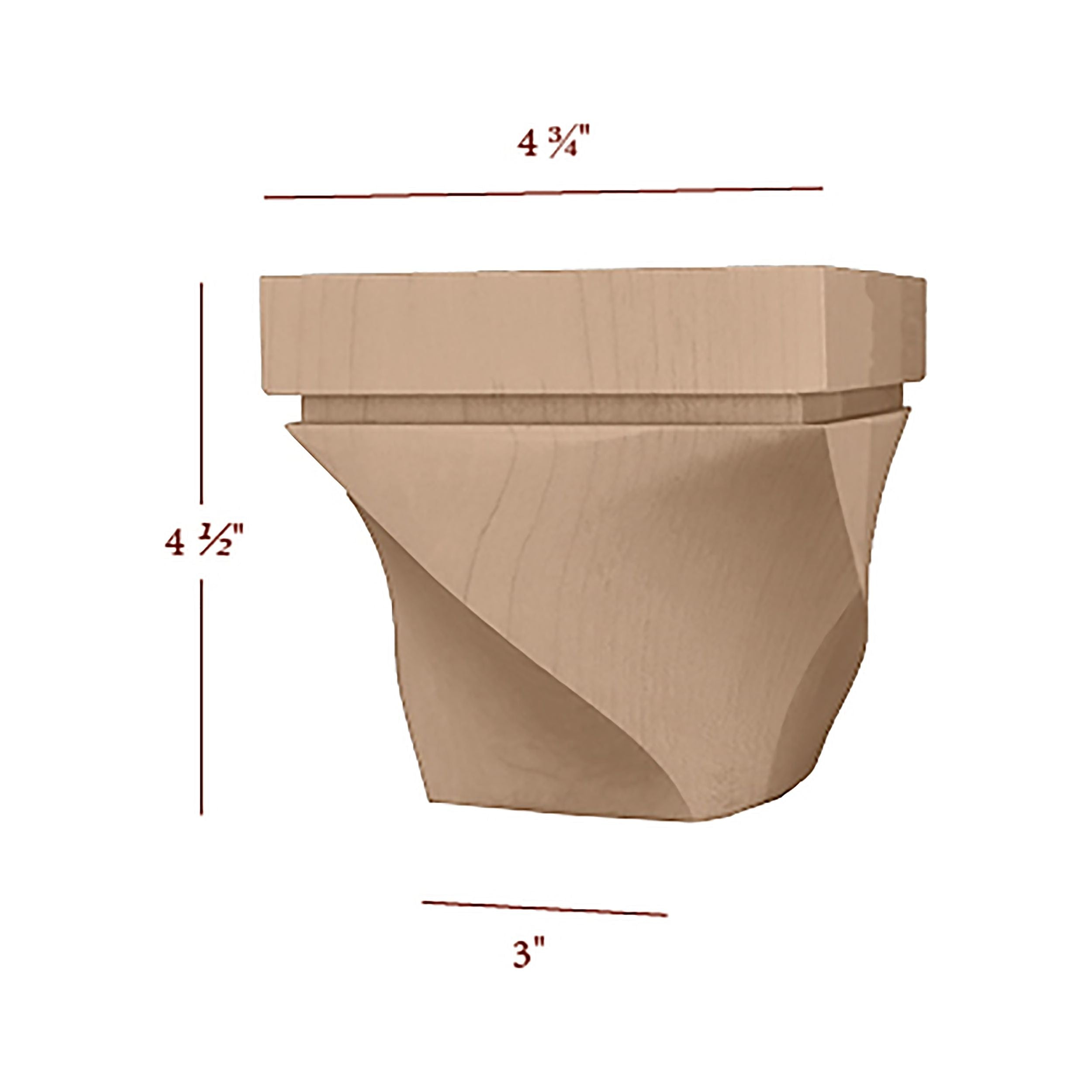 Large Helix Right Twist 4.5" Tall Cabinet Bun Foot – Fancy Table Legs