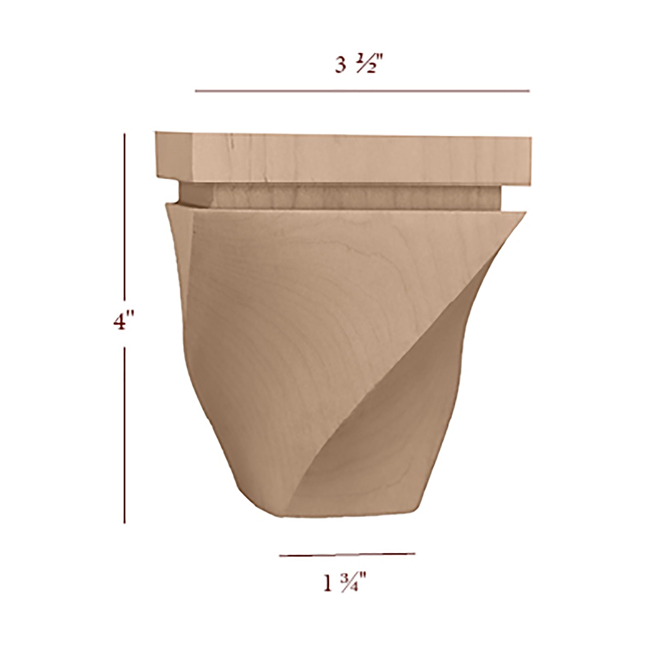 Small Helix Left Twist 4" Tall Cabinet Bun Foot – Fancy Table Legs