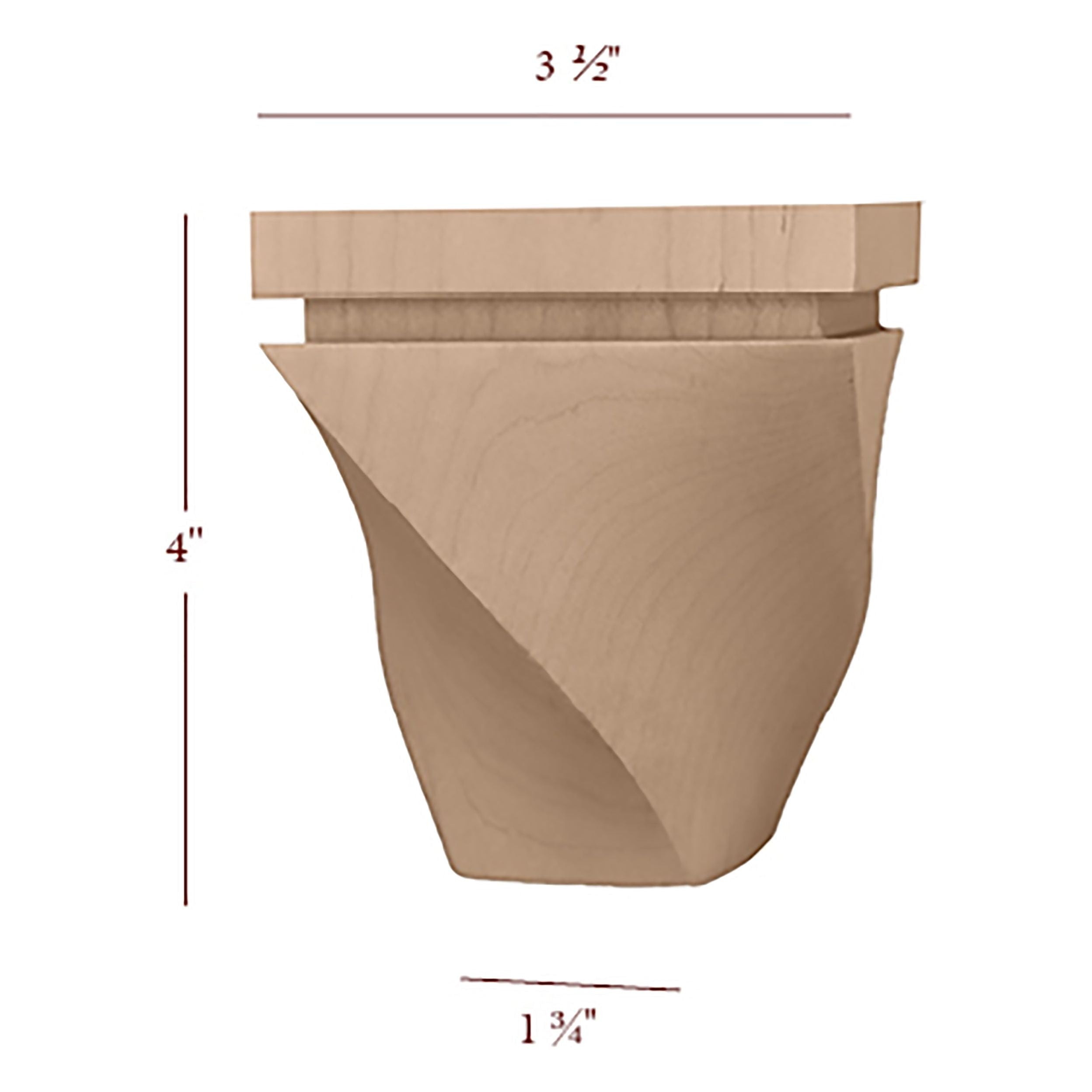 Small Helix Right Twist 4" Tall Cabinet Bun Foot – Fancy Table Legs