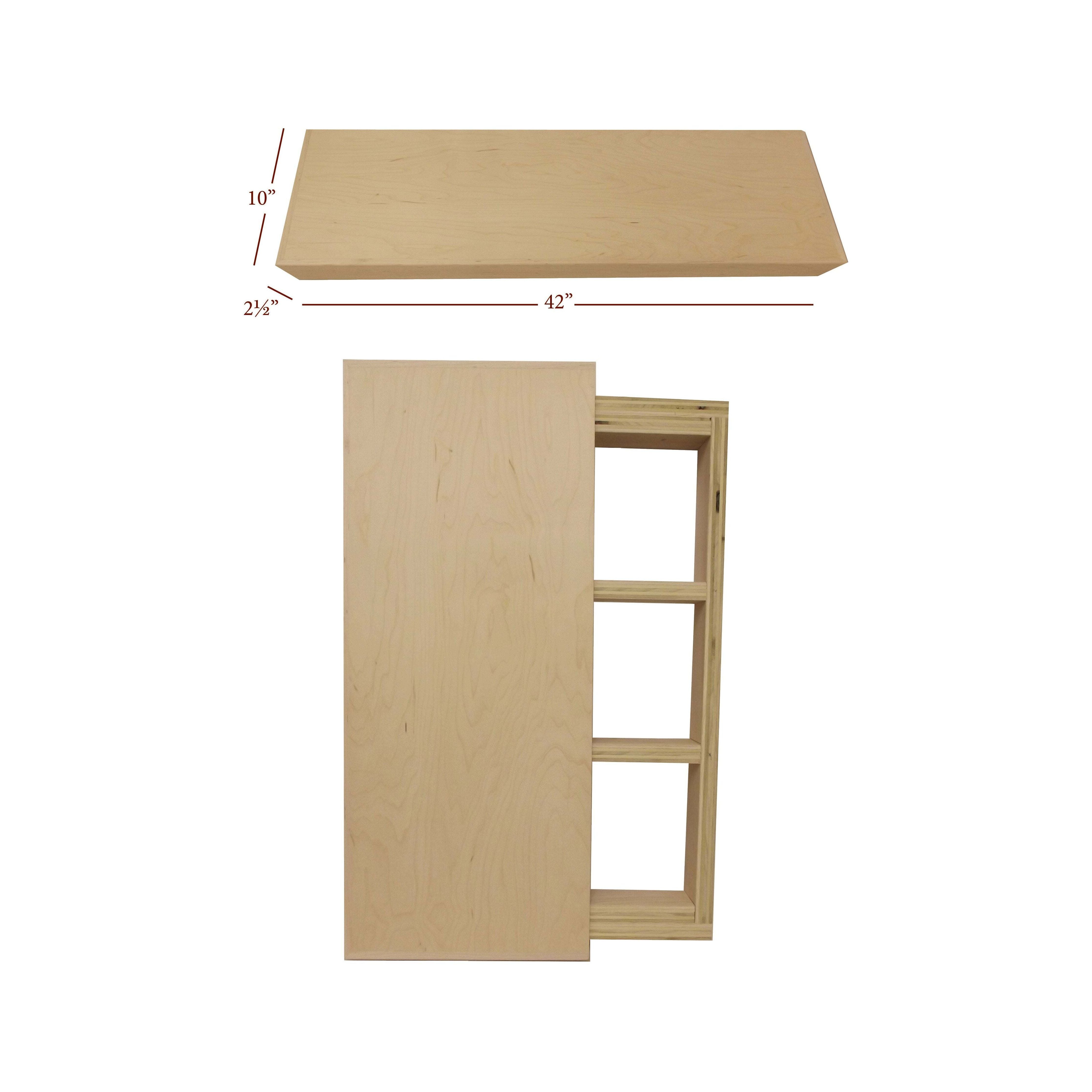 42" Floating Shelf – Fancy Table Legs