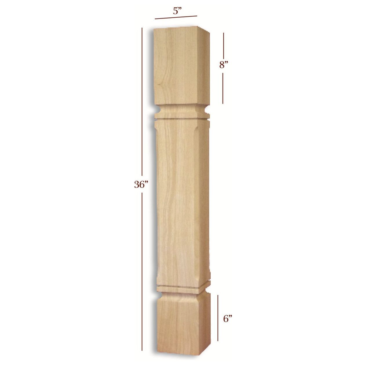 Massive Chamfered Mission Island Leg – Fancy Table Legs