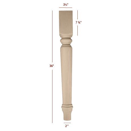 Short Shank Plain Harvest Island Leg – Fancy Table Legs
