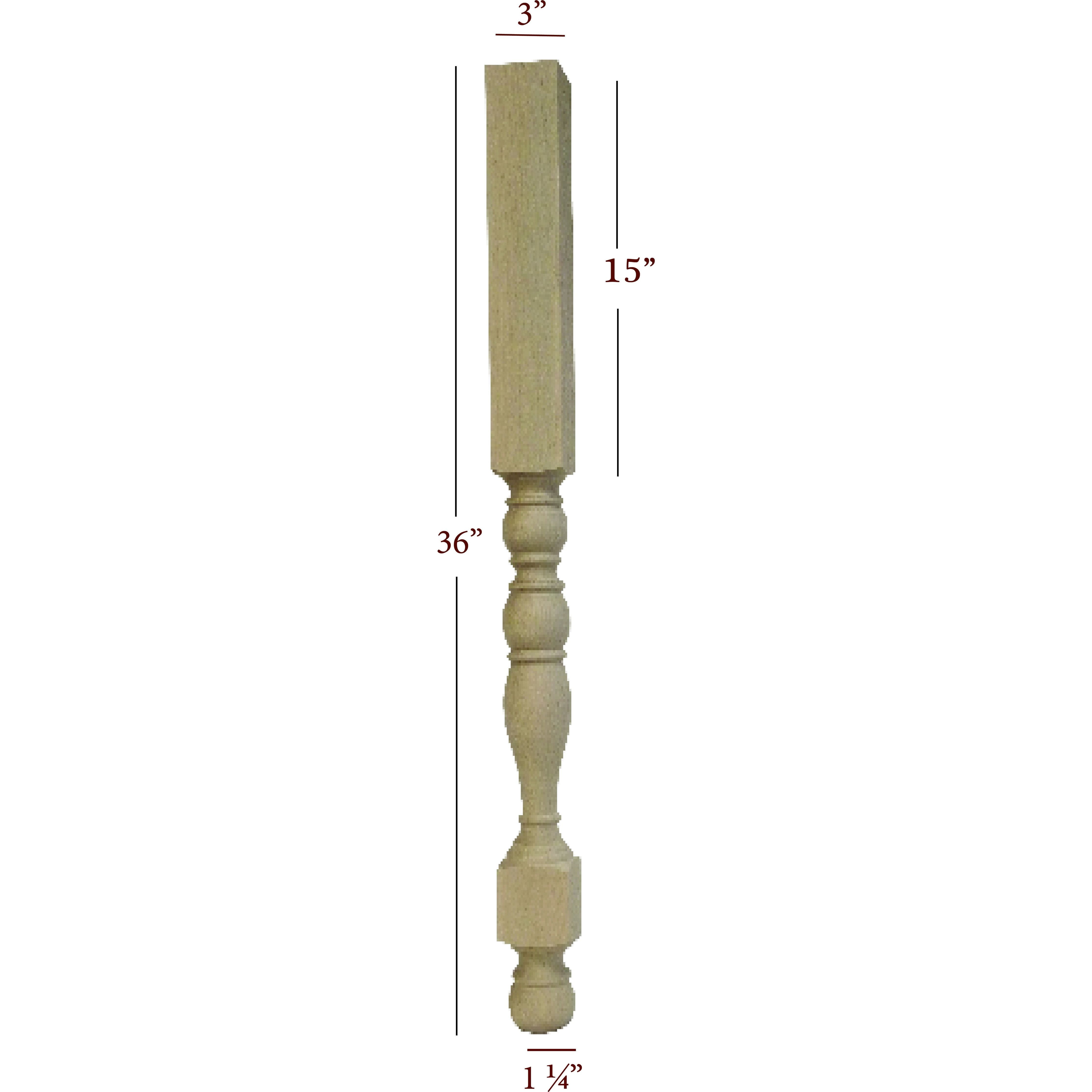Small Georgian Island Leg – Fancy Table Legs
