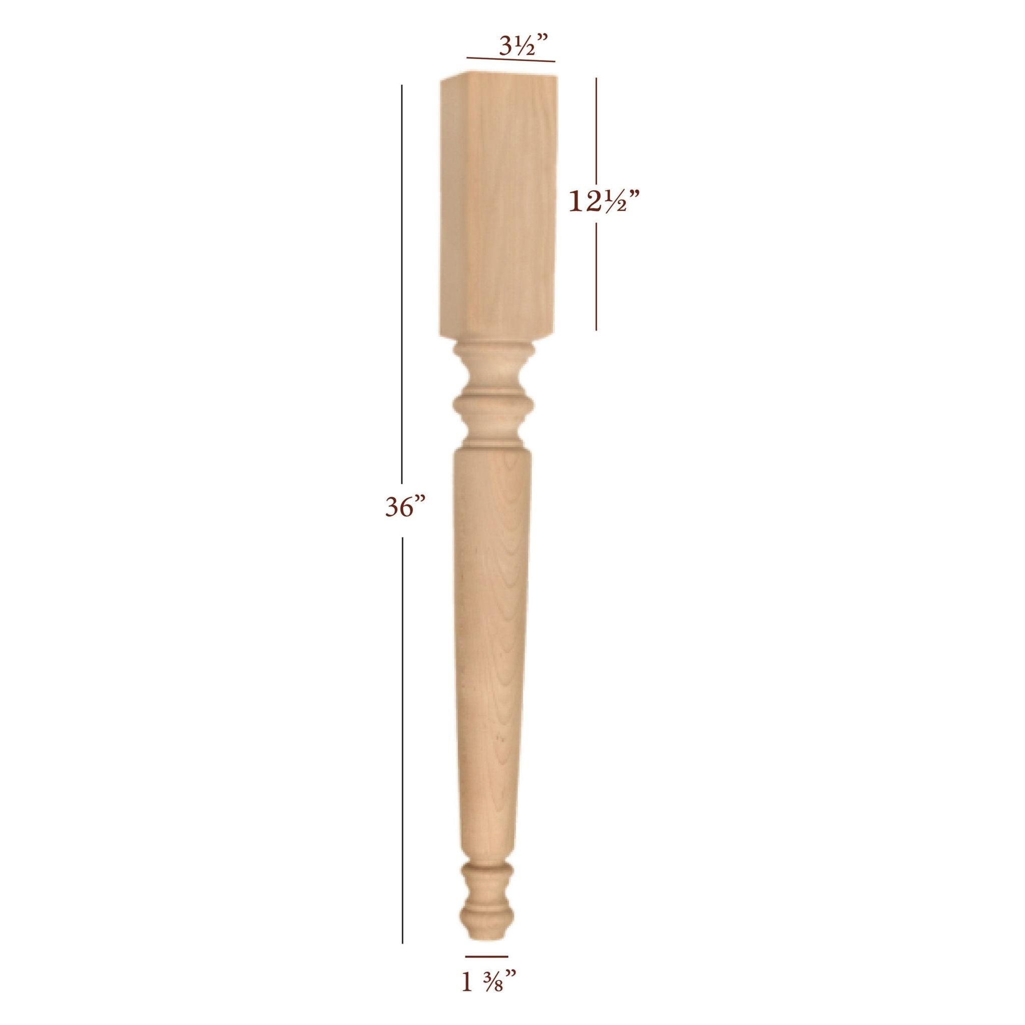 Hamilton Plain Traditional Island Leg – Fancy Table Legs