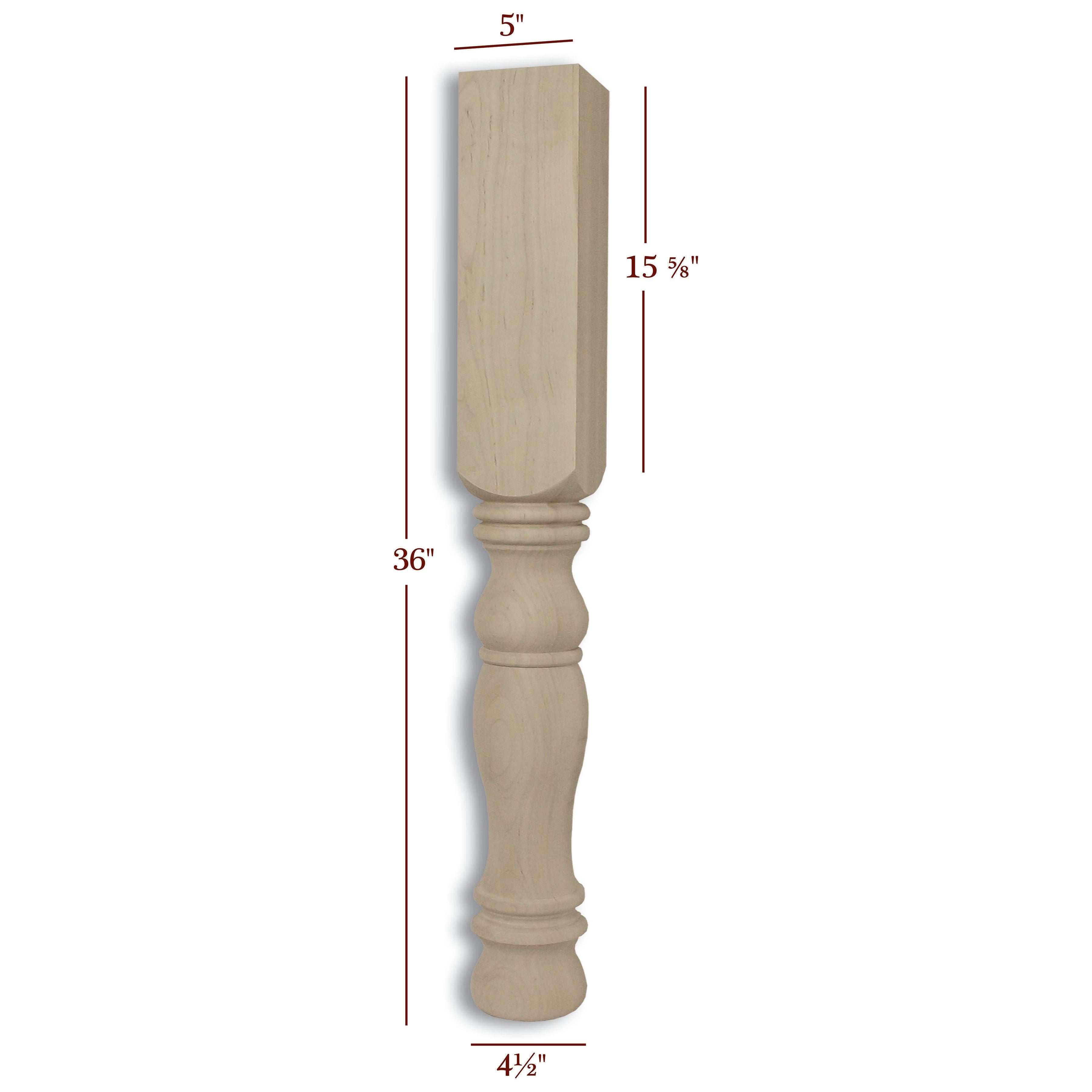 Roanoke Massive Traditional Kitchen Island Leg – Fancy Table Legs