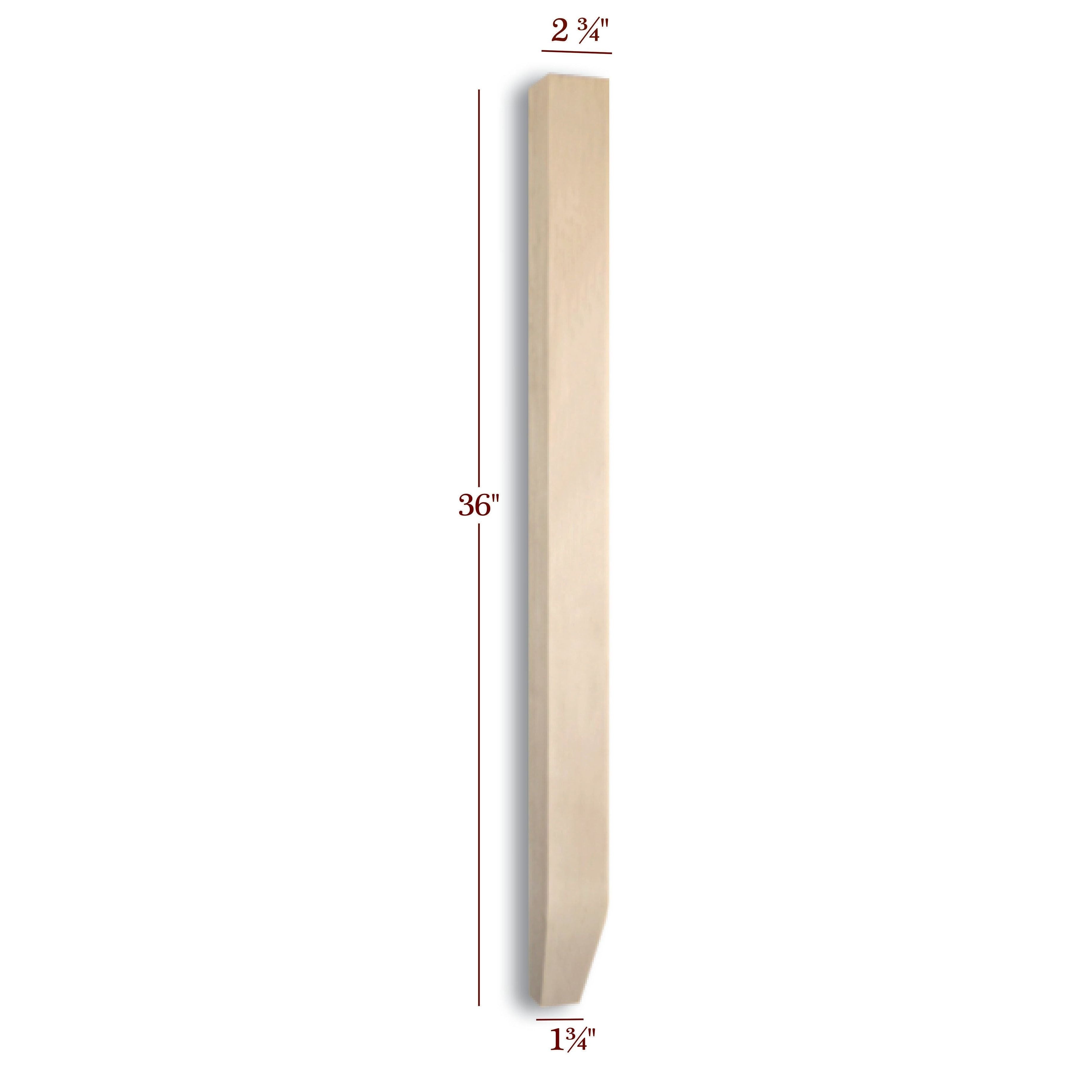 Slender Shaker Vanity Leg with Tapered Foot – Fancy Table Legs